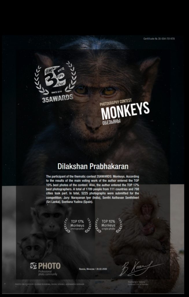 Dilakshan Prabhakaran – A Third Year Student made a landmark in ’35 Awards – International ...